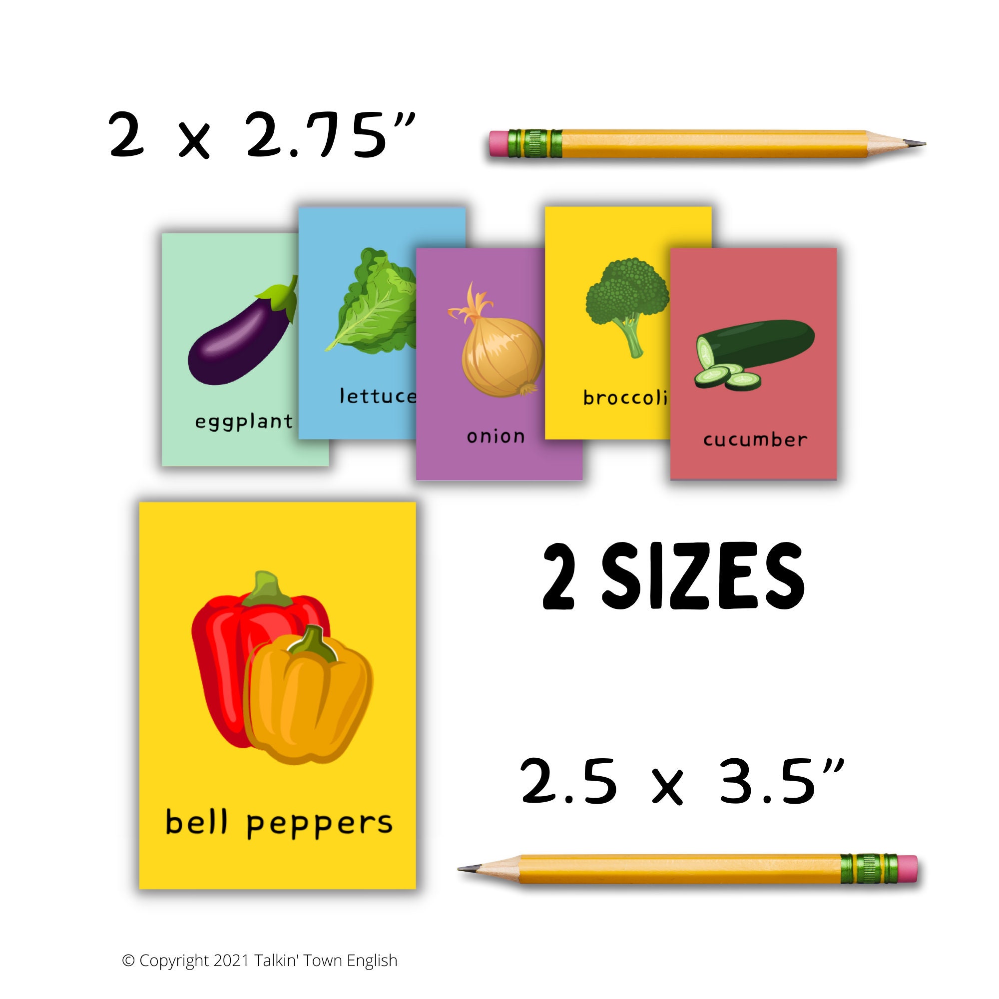 Printable Fruit and Vegetable Vocabulary Flashcards PDF, Picture Cards ...