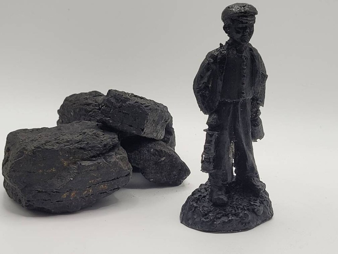 Miner Boy Coal Ornament - Gemaakt met Forest of Dean Coal - Handgemaakt ...