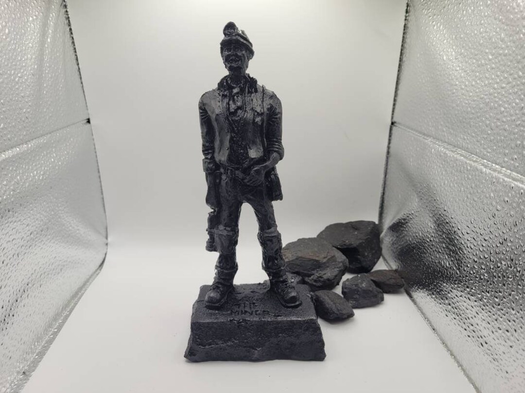 Large Standing Miner Coal Ornament - Made With Forest of Dean Coal ...