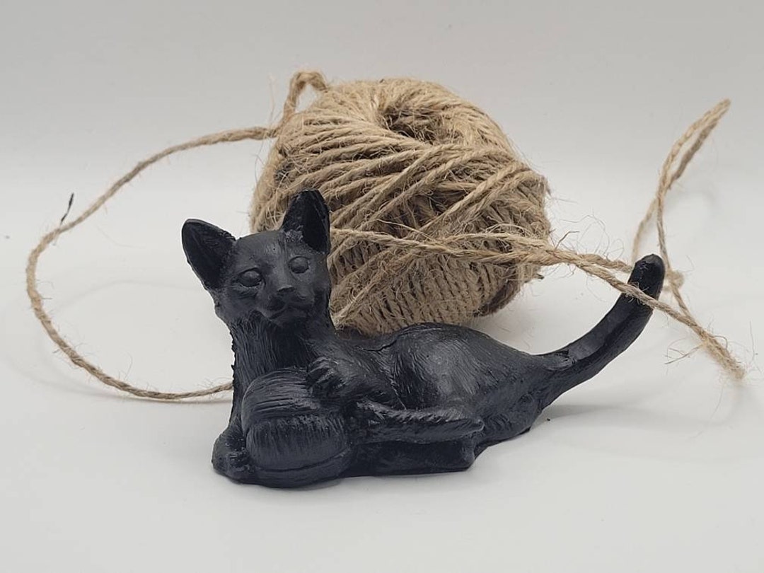 Cat Laying Down Coal Ornament - Made With Forest of Dean Coal ...