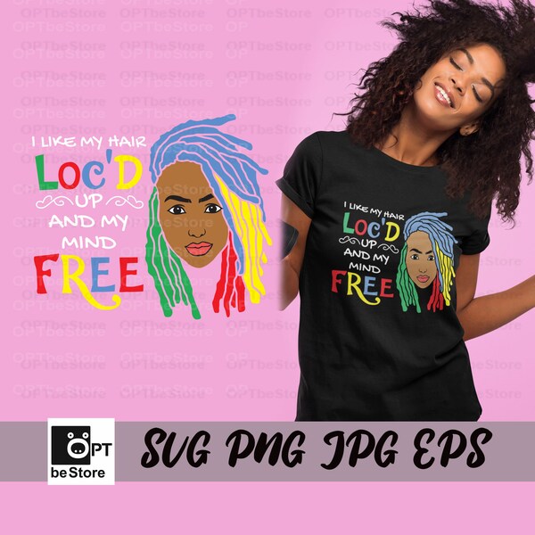 African Loc Queen Svg - Etsy
