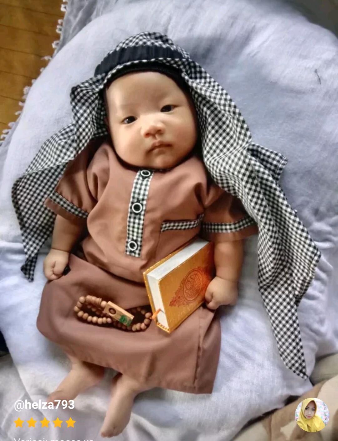 Baby Thobe / Baby Abayas With Turban 0-2 Years Old Mocca - Etsy