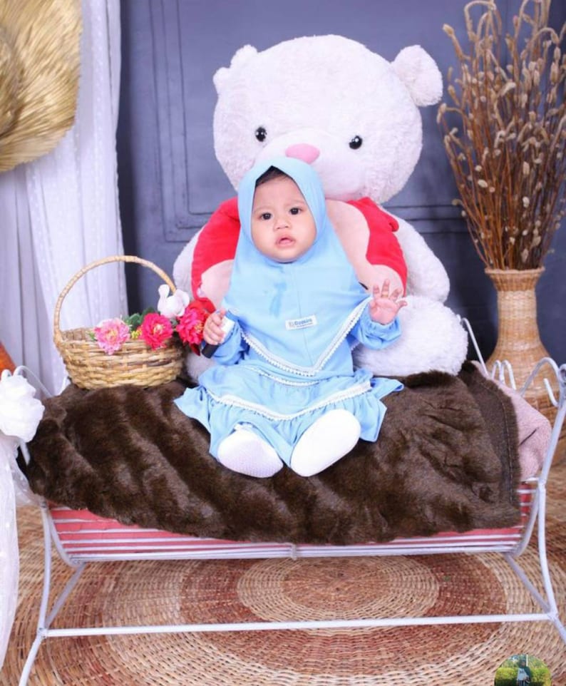 Baby or Children Abaya Dzakira Sets Dress and Hijab 0 - 3 Years Old ...