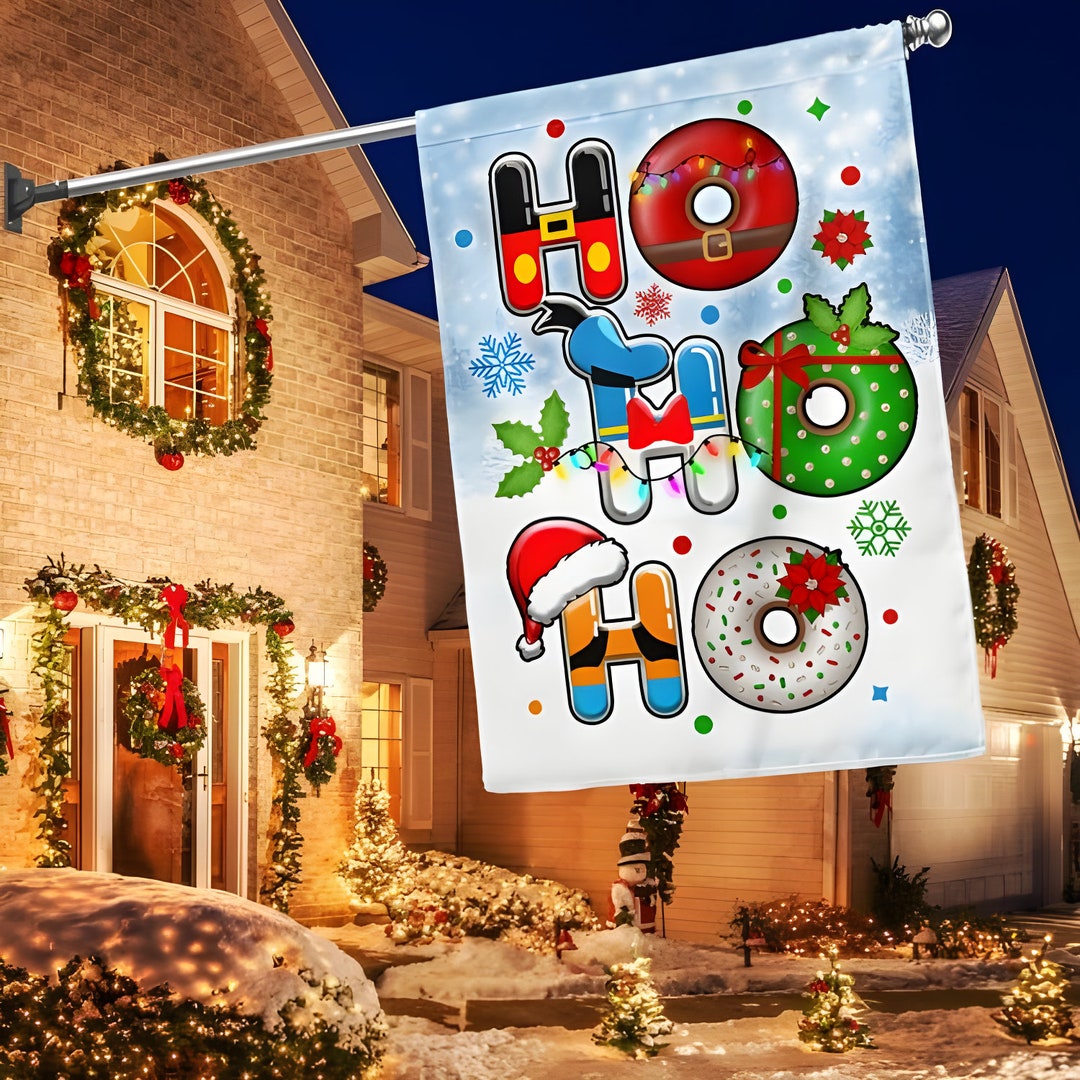 Chritsmas Movie Flag Ho Ho Ho Santa Flag Snowflake Candy - Etsy