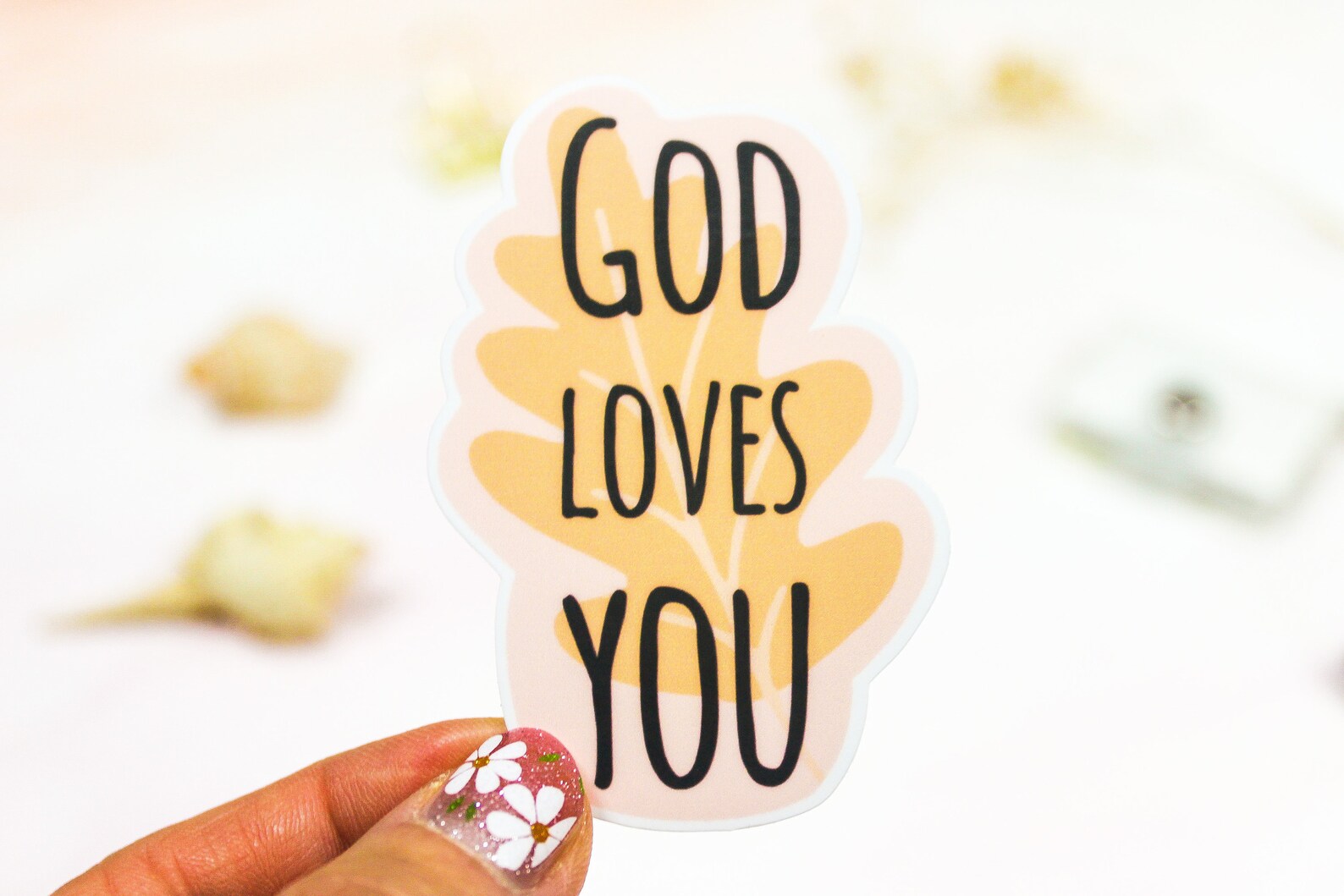 God Loves You Christian Vinyl Sticker Faith Sticker - Etsy UK