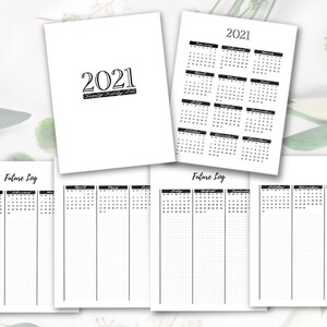 2021 Future Log Year Calendar 10-Page Digital Instant | Etsy