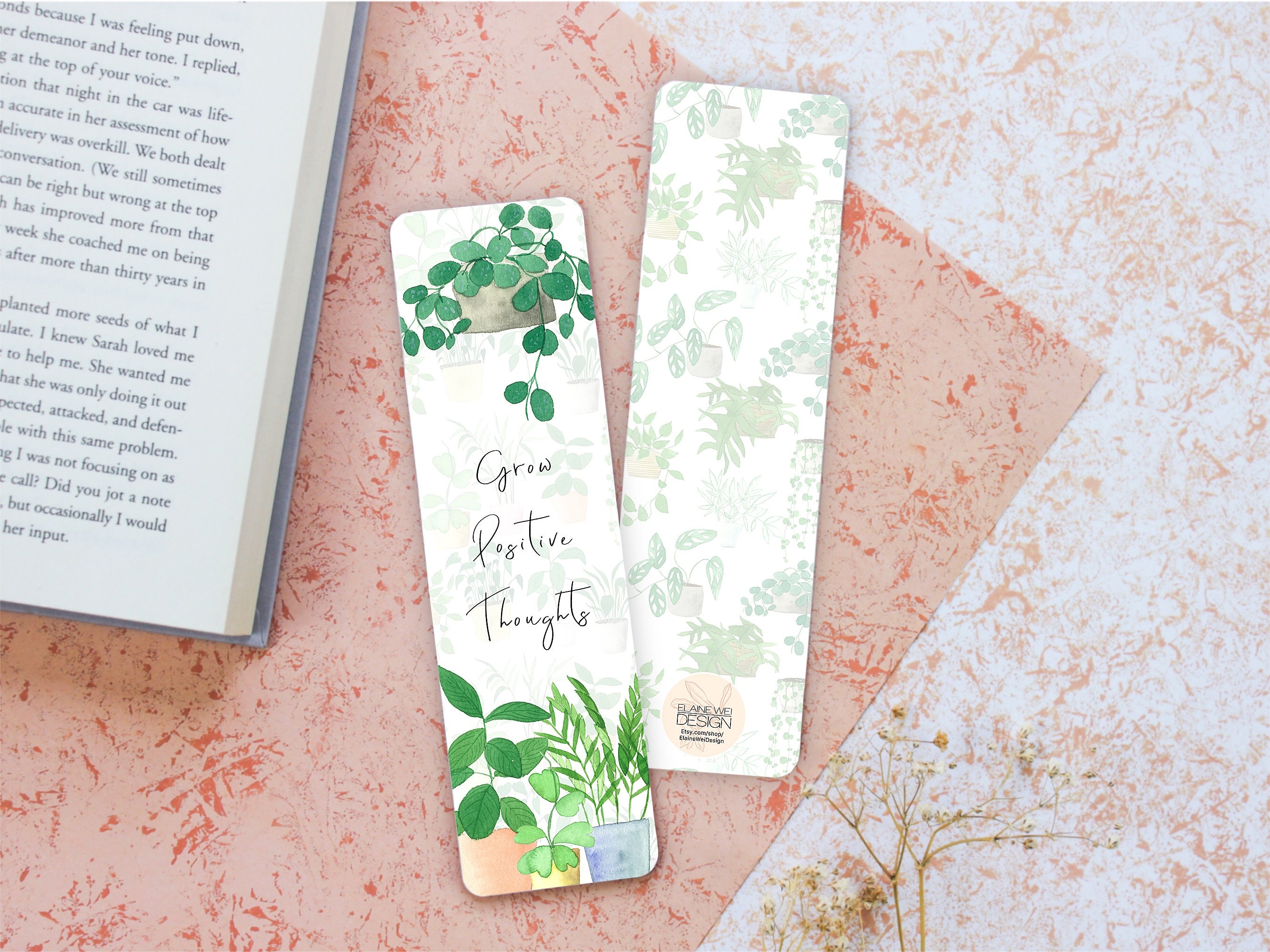 Positive Bookmark Bundle 3 Laminated bookmarks Inspirational | Etsy