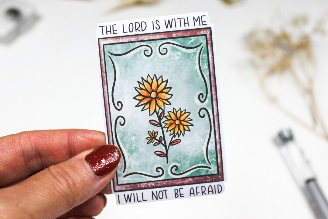 Lord is With Me Christian Vinyl Sticker Faith Sticker Scripture Sticker ...