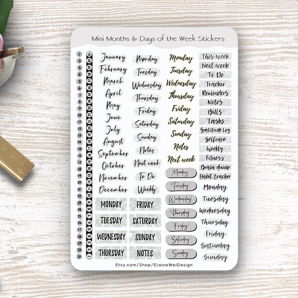 Micro Mini Happy Weekly Planner - Etsy