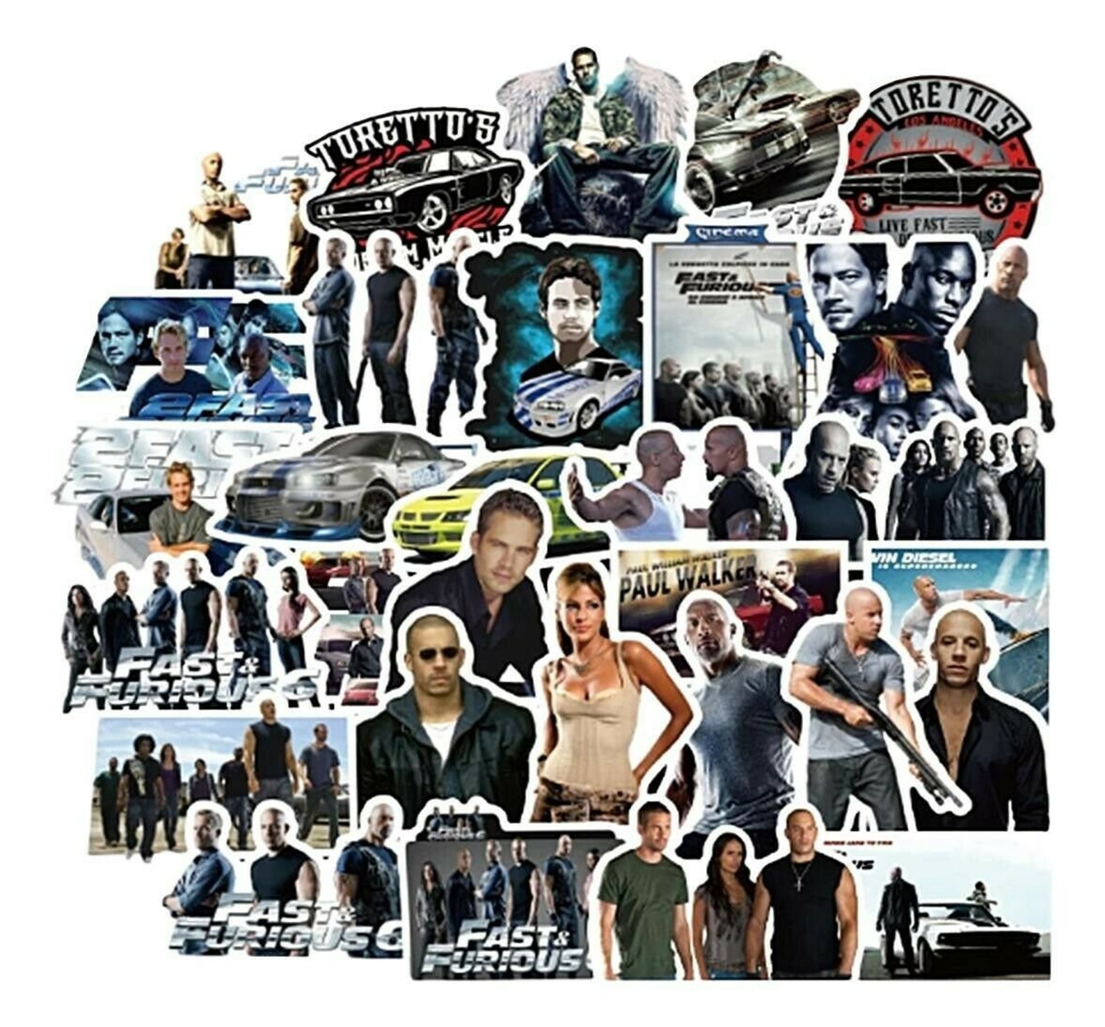 Fast and Furious Decal Vinyl Stickers Assorted Lot of 50 | Etsy