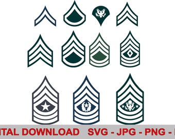 Army rank svg | Etsy