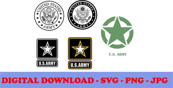 US Army Logo x5 Graphics Military SVG Cut File Cricut | Etsy