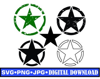 Distressed Star Svg - Etsy