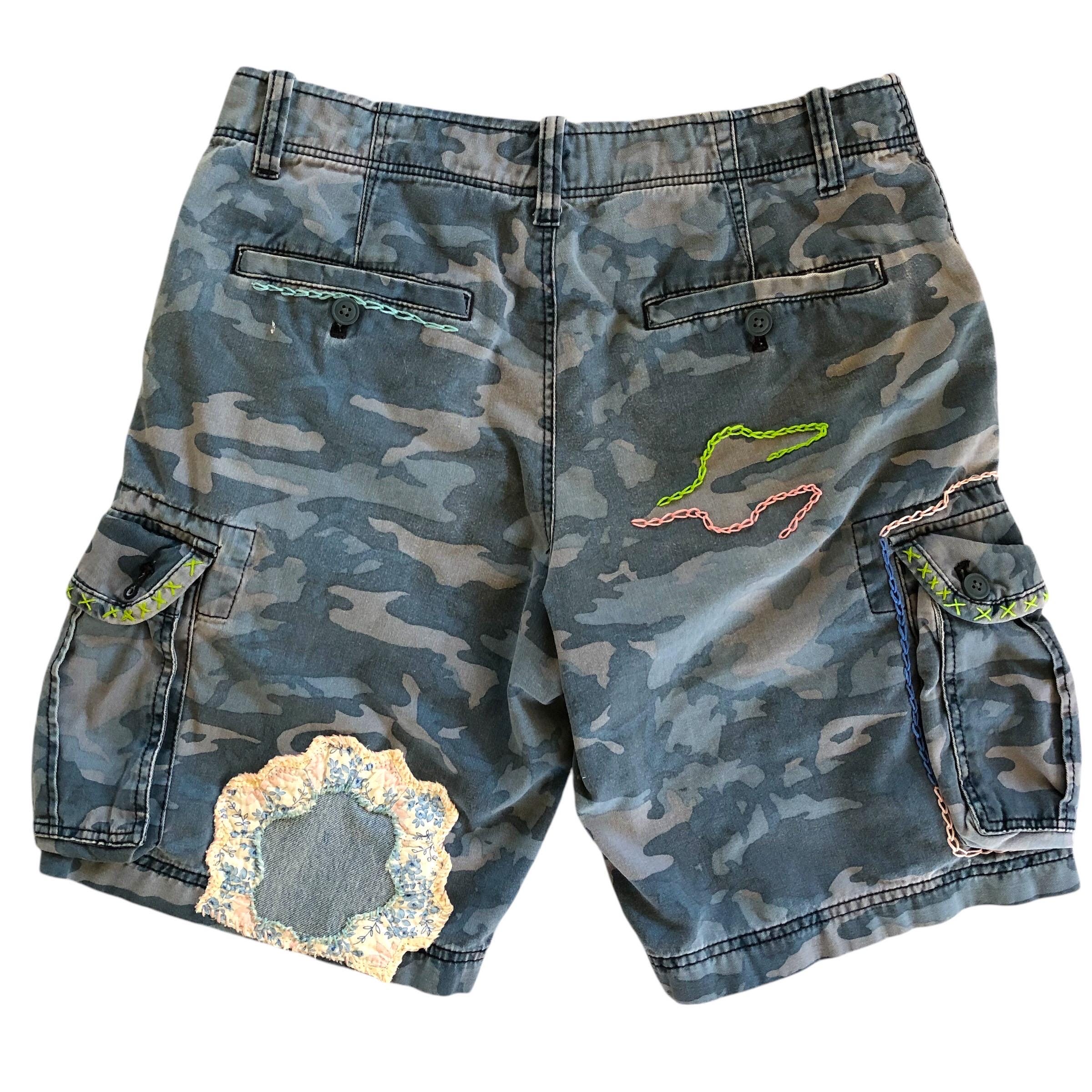 Vintage Upcycled Camo Shorts - Etsy