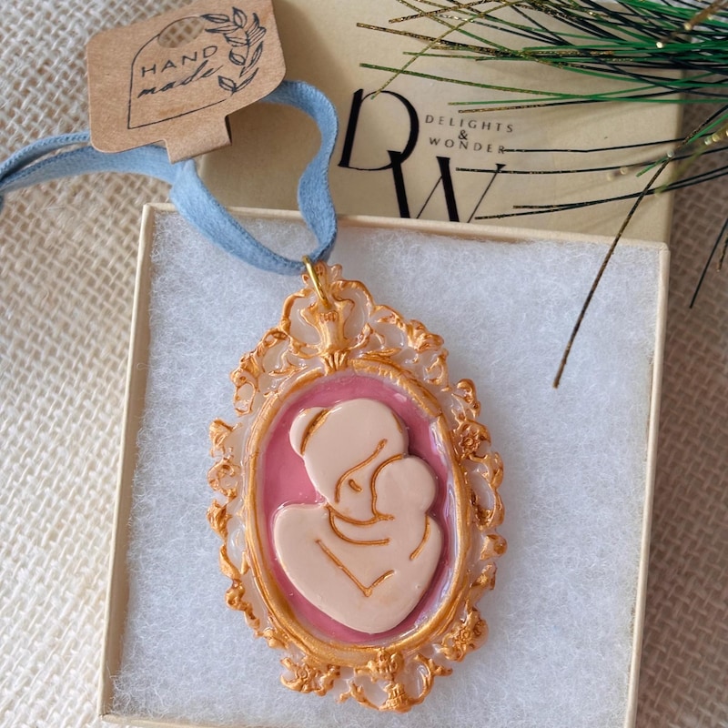 Mother 2 Children Cameo - Etsy