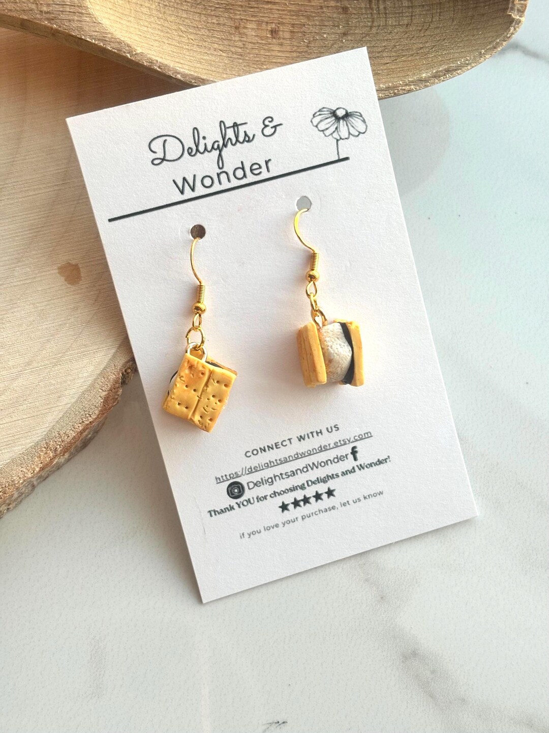 Sweet Treats for Your Ears: Quirky S’mores Dessert Dangle Earrings - Etsy
