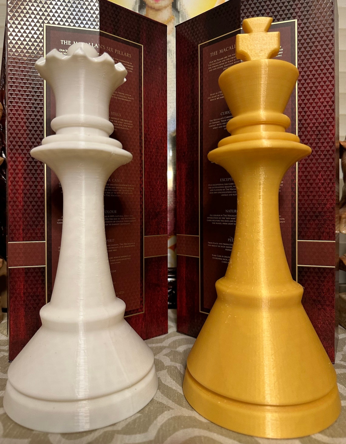 Decorative XL Chess Piece. 3D Printed King & Queen Chess Pieces - Etsy