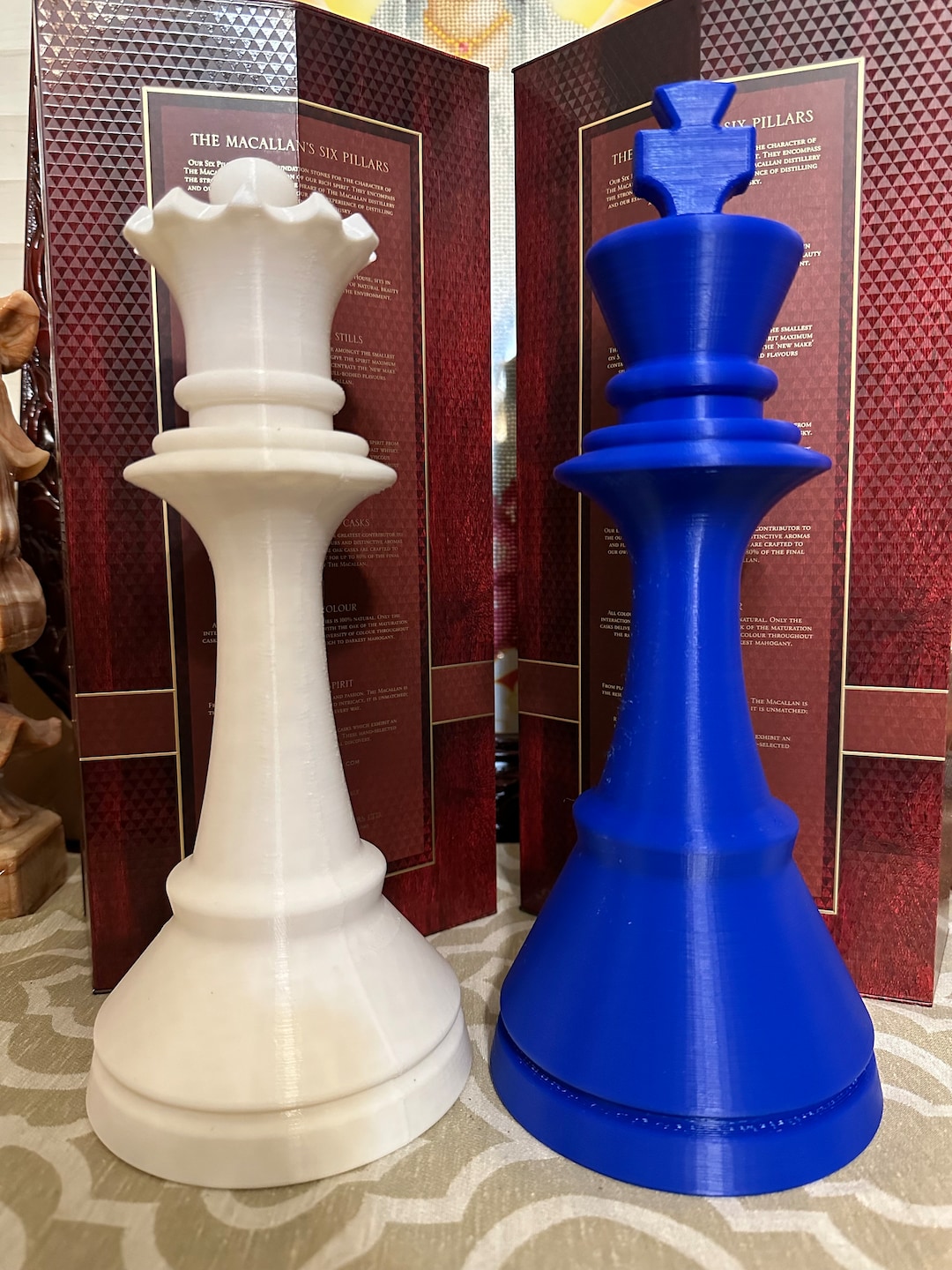 Decorative XL Chess Piece. 3D Printed King & Queen Chess Pieces - Etsy