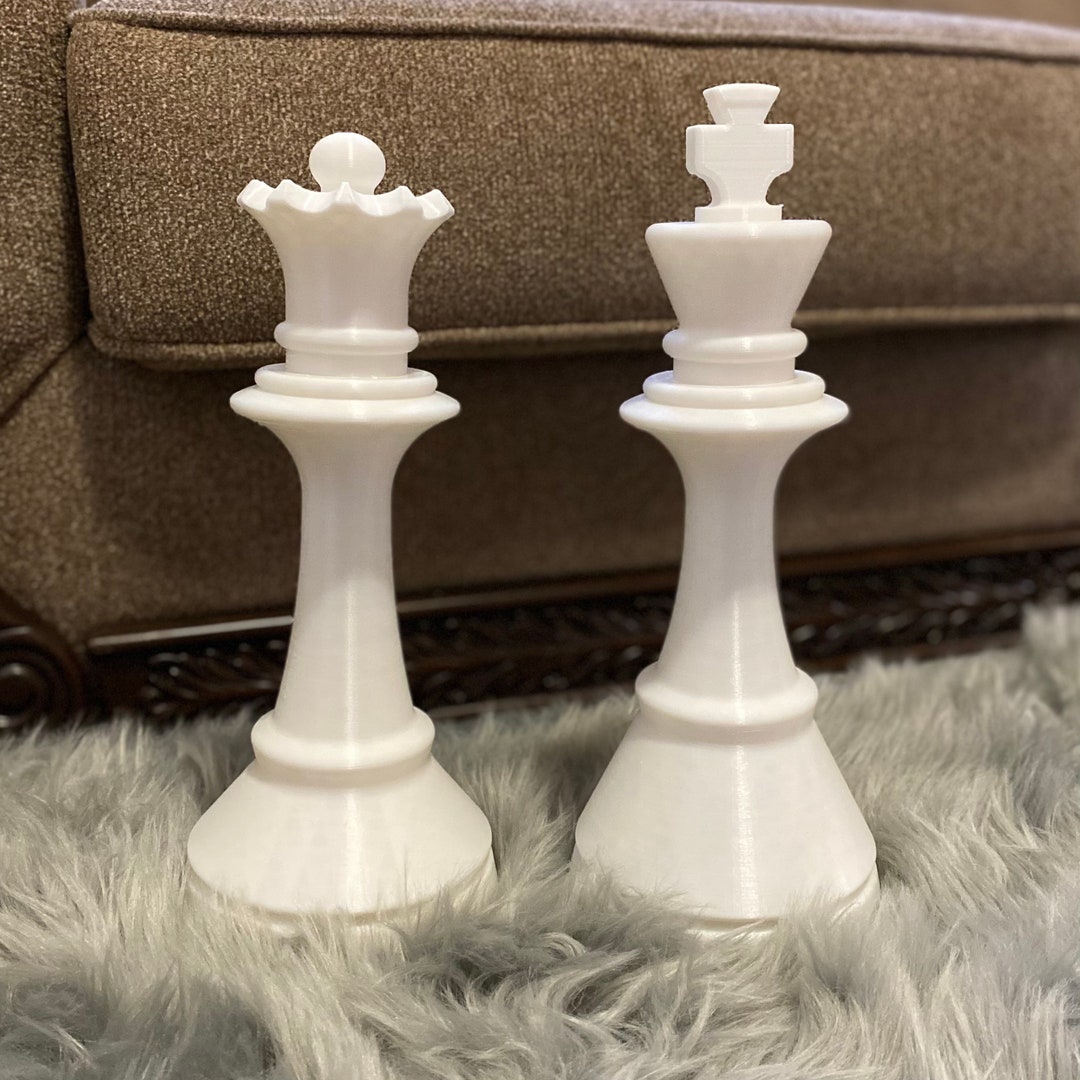 Decorative XL Chess Piece. 3D Printed King & Queen Chess Pieces - Etsy