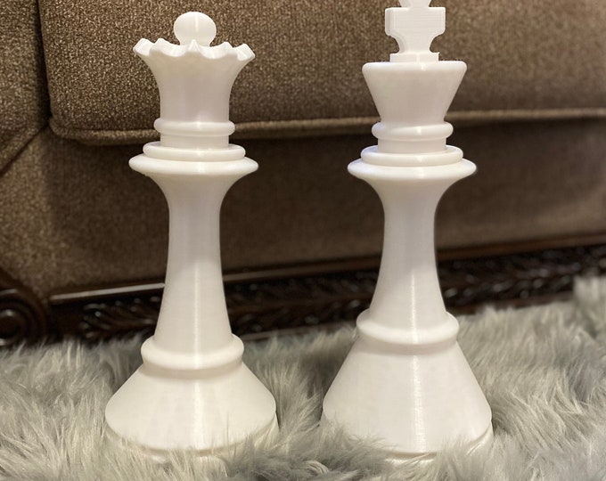 Decorative XL Chess Piece. 3D Printed King & Queen Chess Pieces - Etsy