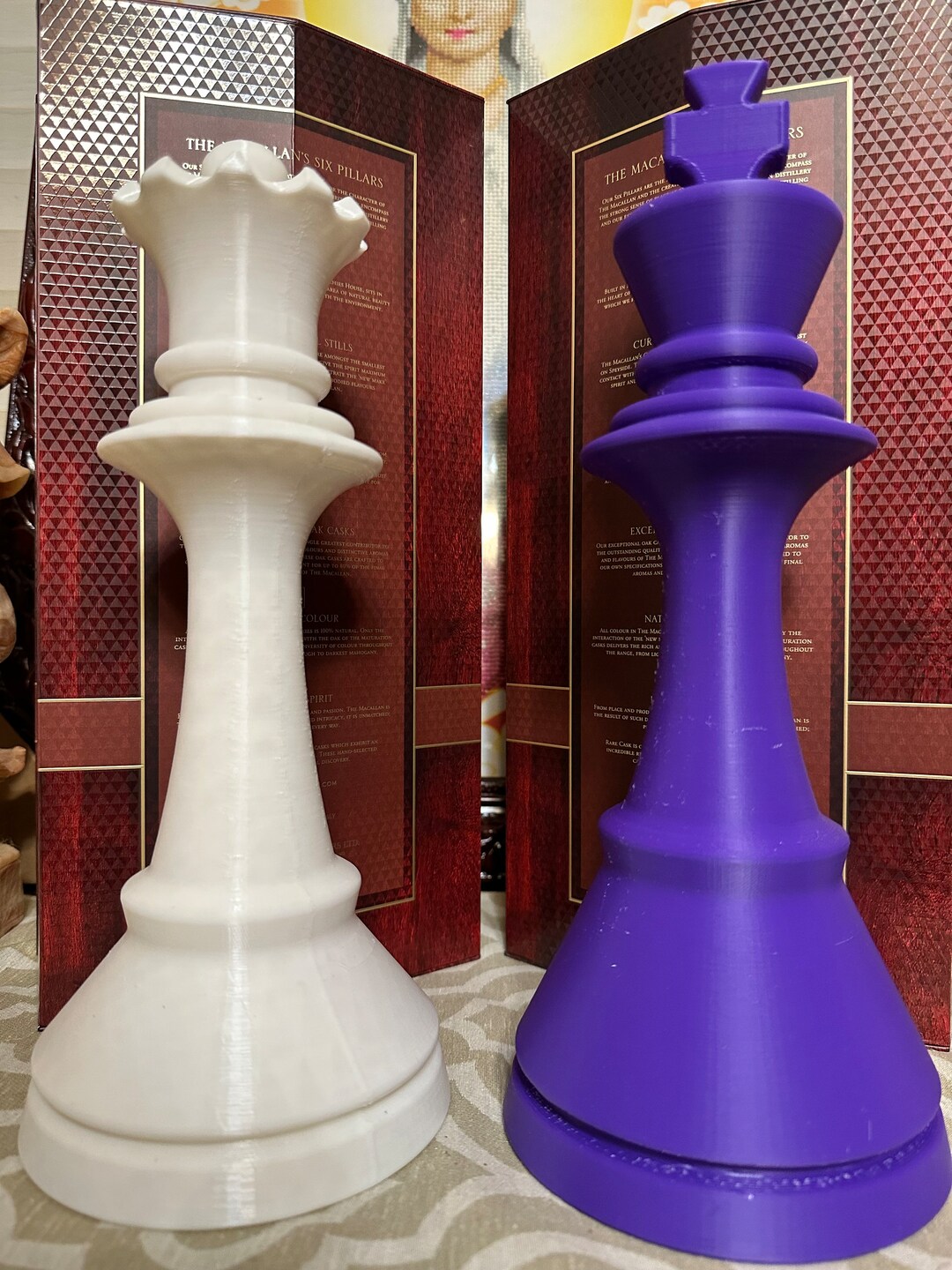 Decorative XL Chess Piece. 3D Printed King & Queen Chess Pieces - Etsy