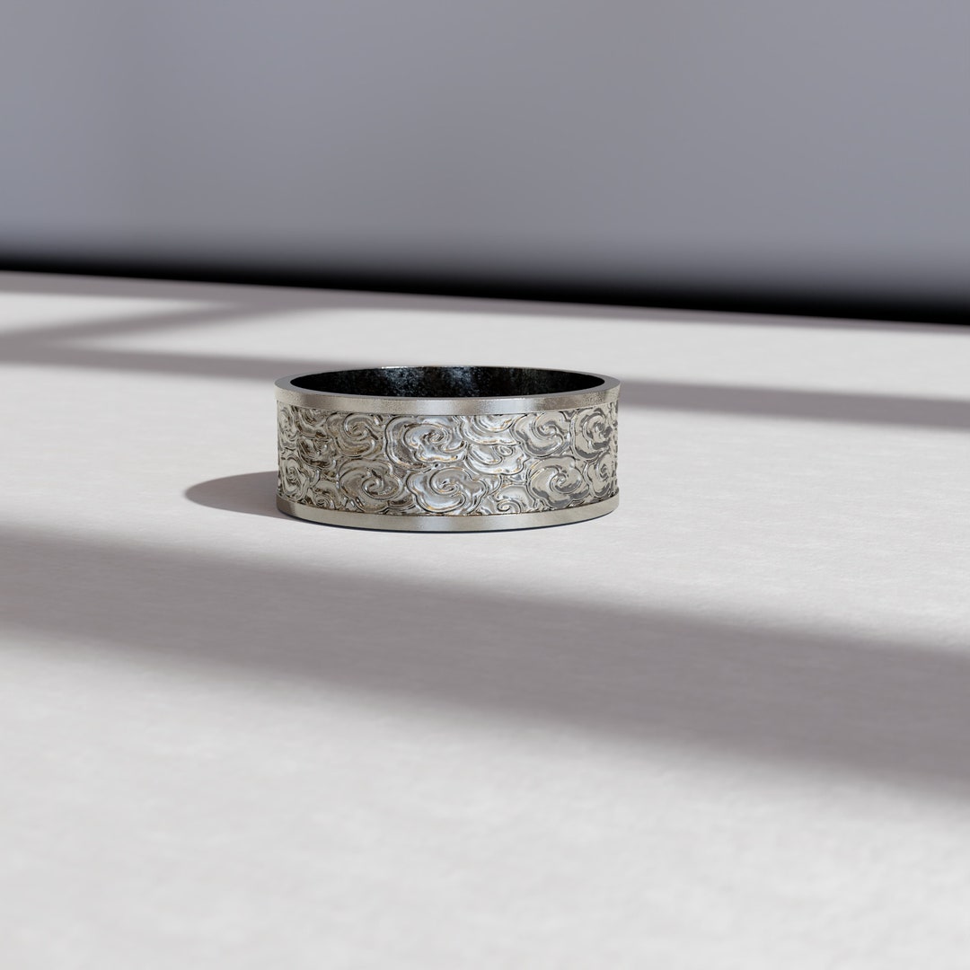 Japanese Wave Ring for Mens Wedding Ring Japanese Art for Men Wedding ...