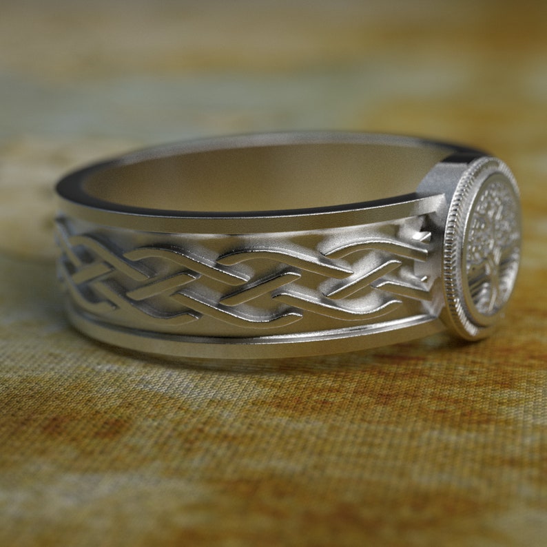 Yggdrasil Ring Tree of Life Mythology Gift for Men Celtic Wedding Ring ...
