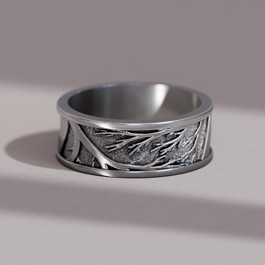 Tree Branch Ring for Men in Sterling Silver – Nature Inspired Wedding ...