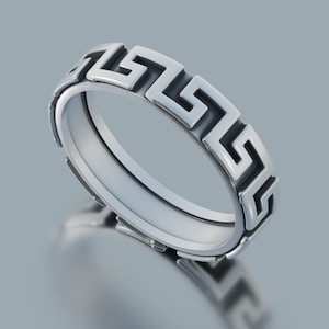 Aztec Pattern Ring Aztec Mens Ring for Mayan Wedding Aztec Gold Ring ...