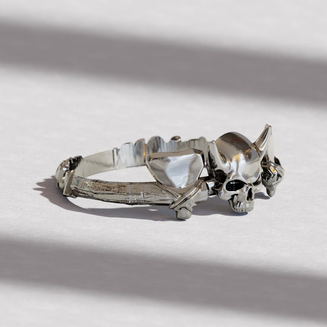 Dnd Barbarian Ring: Skull Jewelry for Dnd Classes, Barbarian Axe Pagan ...