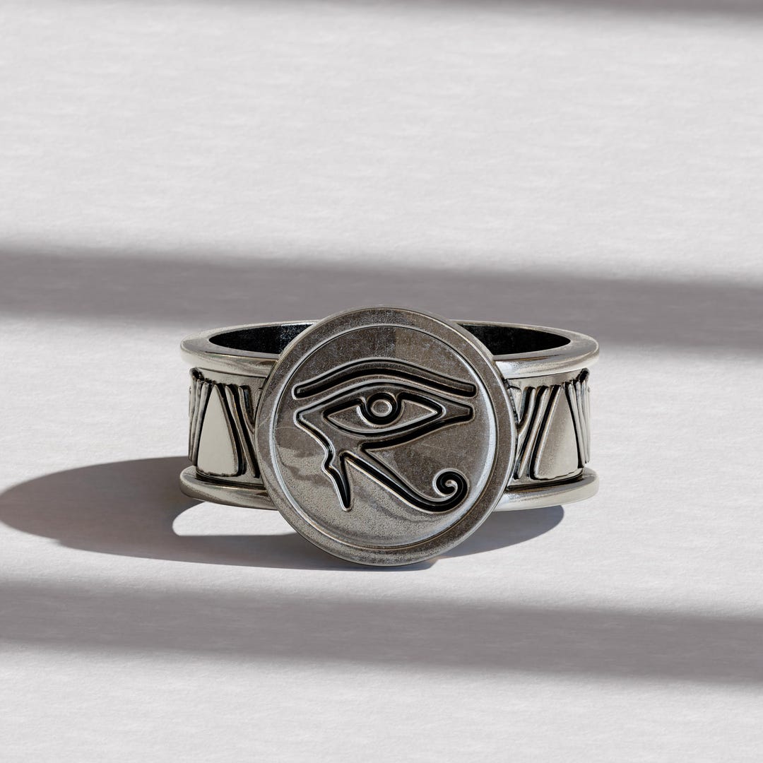 Eye of Horus Ring - Unique Egyptian Ra Jewelry - Ancient Egyptian Ring ...