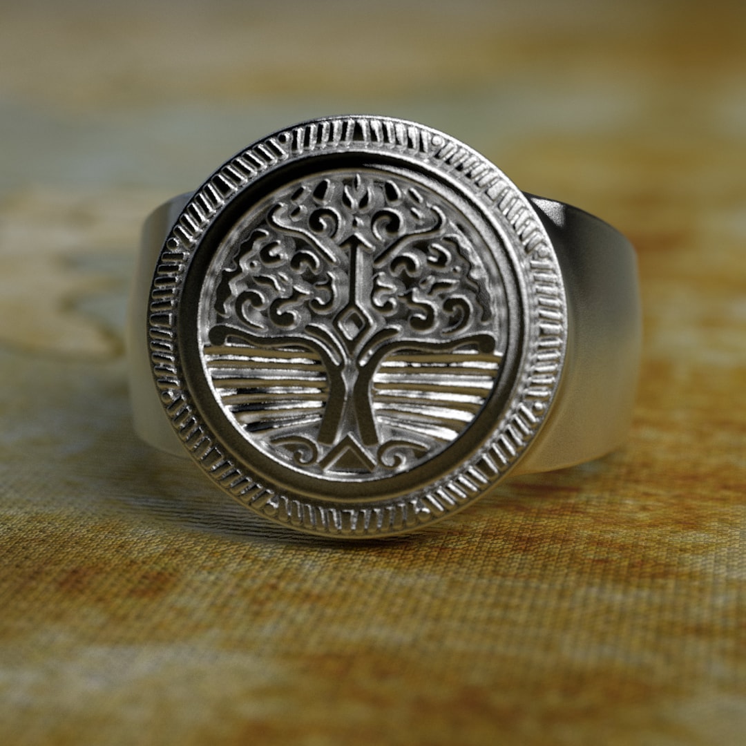 Yggdrasil Ring Tree of Life Mythology Gift for Men Celtic Wedding Ring ...