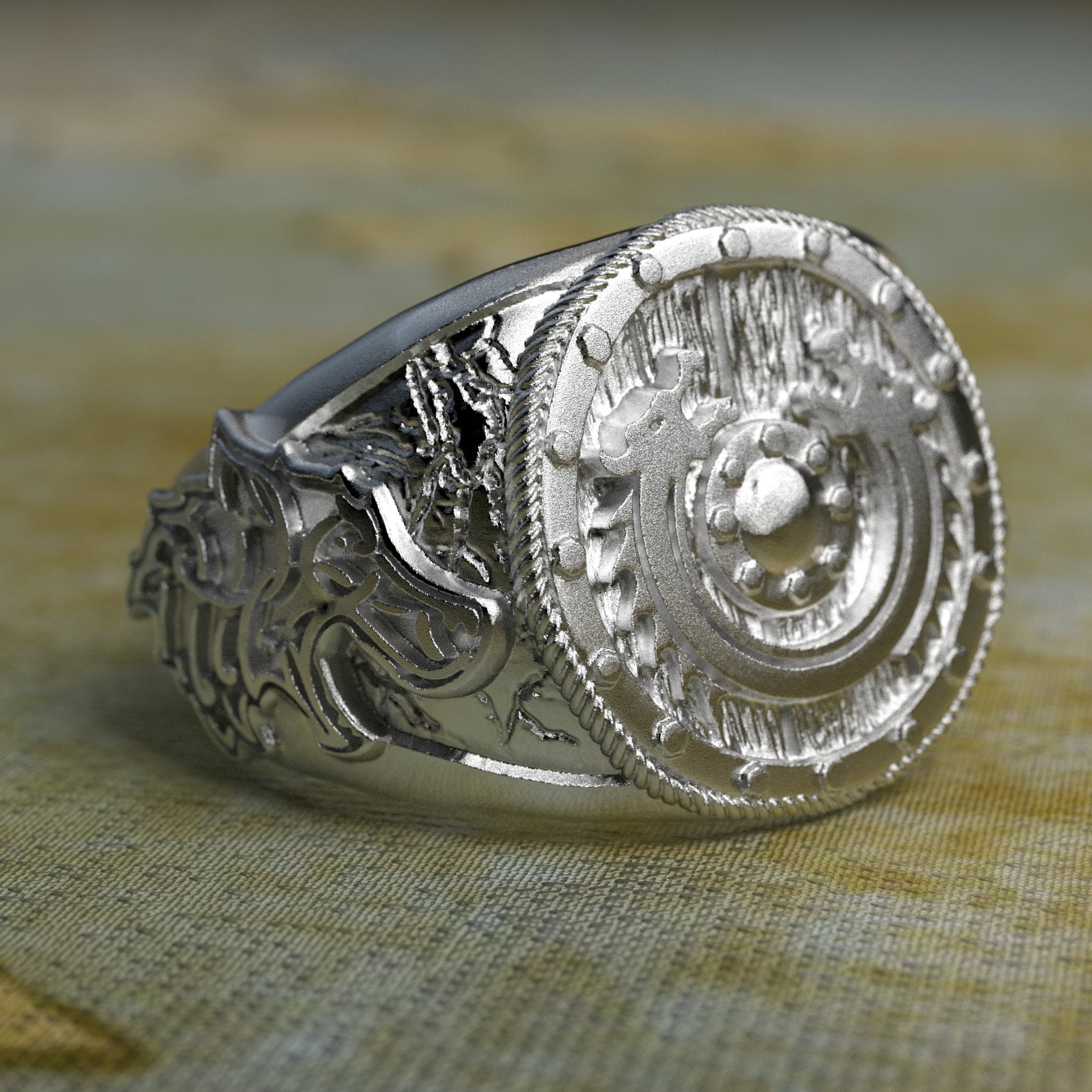 Viking Shield Norse Mythology Ring Ragnar Viking Jewelry Norse Mens ...