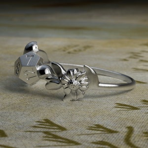 Dnd Mushroom Ring Dnd Gift for Dnd Birthday Dnd Wizard Ring DND Flower ...