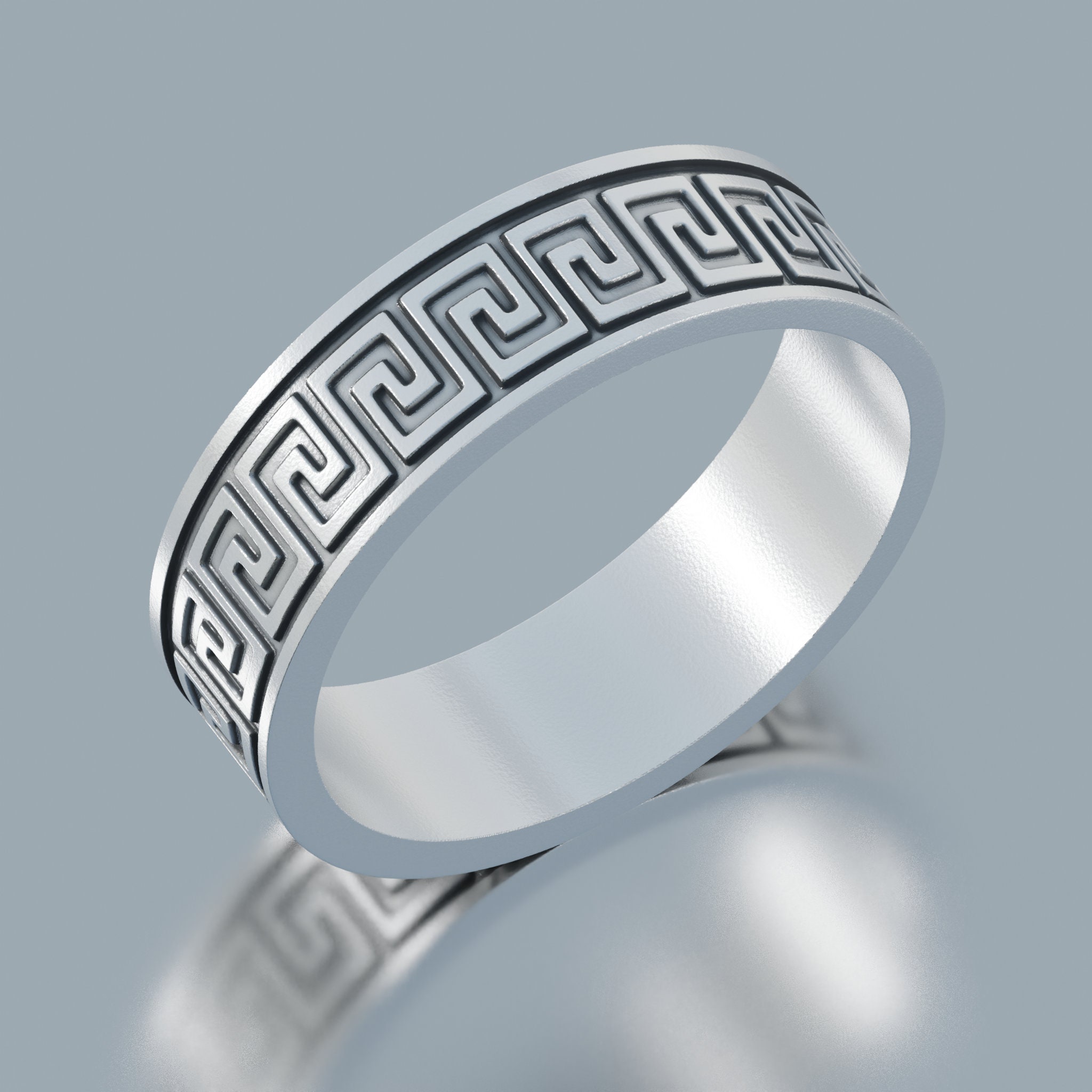 Aztec Pattern Ring Aztec Mens Ring for Mayan Wedding Aztec Gold Ring ...
