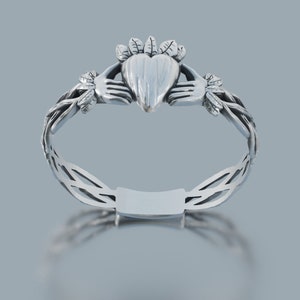 Claddagh Ring Silver Celtic Tree Branches Celtic Claddagh Ring Gold for ...