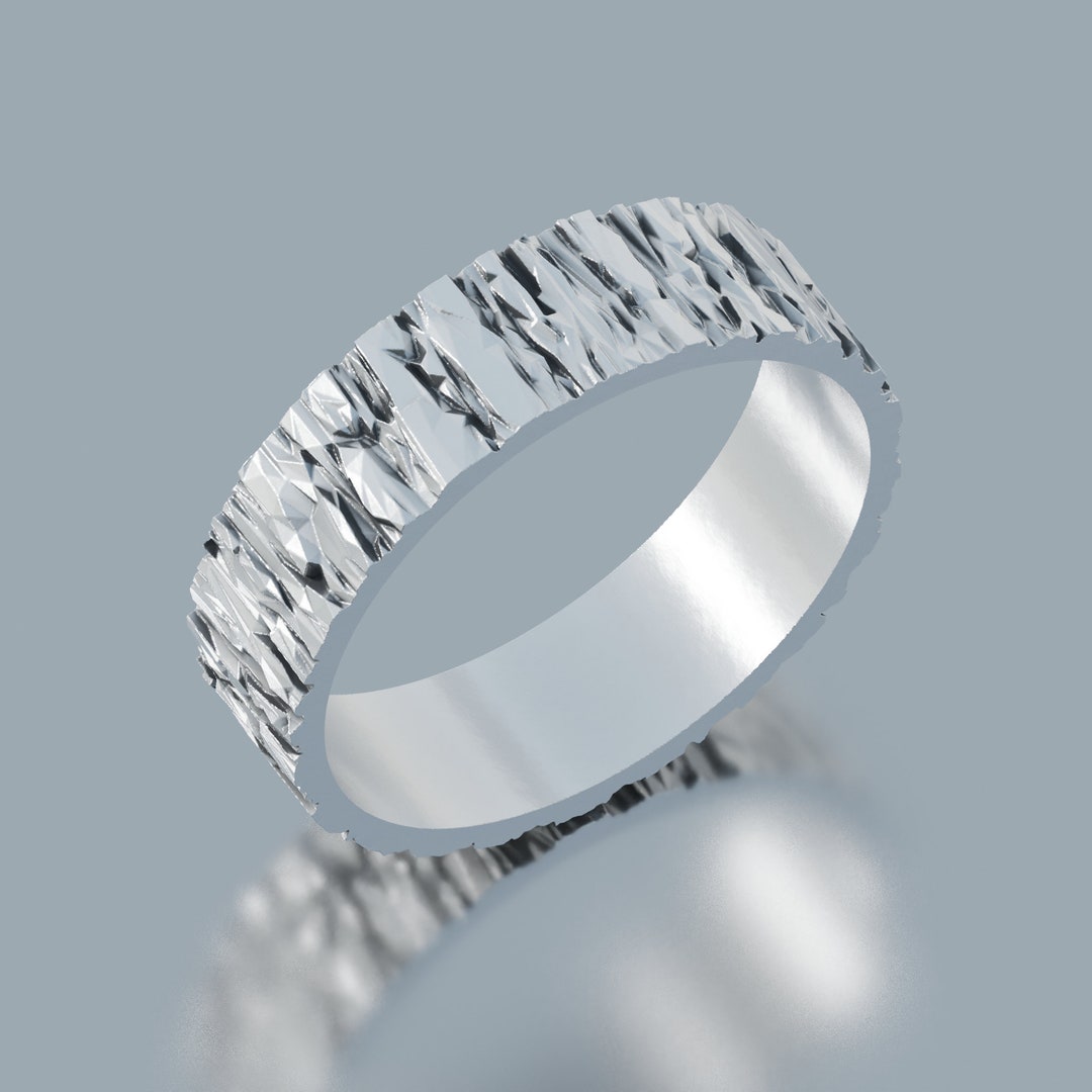 Geometric Bog Oak Tree Branch Ring for Men Wedding Forest Ring for Men Bur Oak Bark Ring for ...