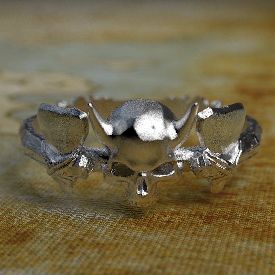 Dnd Barbarian Gift for Dnd Classes Warrior Skull Ring DND Barbarian ...