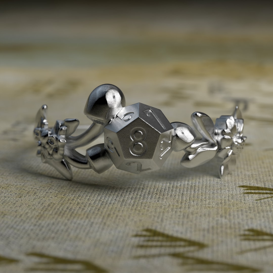 Dnd Mushroom Ring Dnd Gift for Dnd Birthday Dnd Wizard Ring DND Flower ...