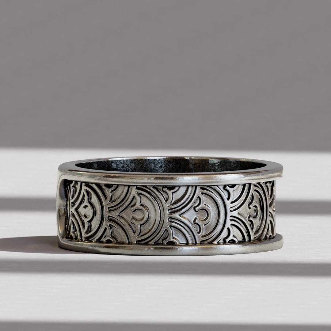 Japanese Wave Ring for Men, Japanese Wedding Ring for Engagement Japan ...