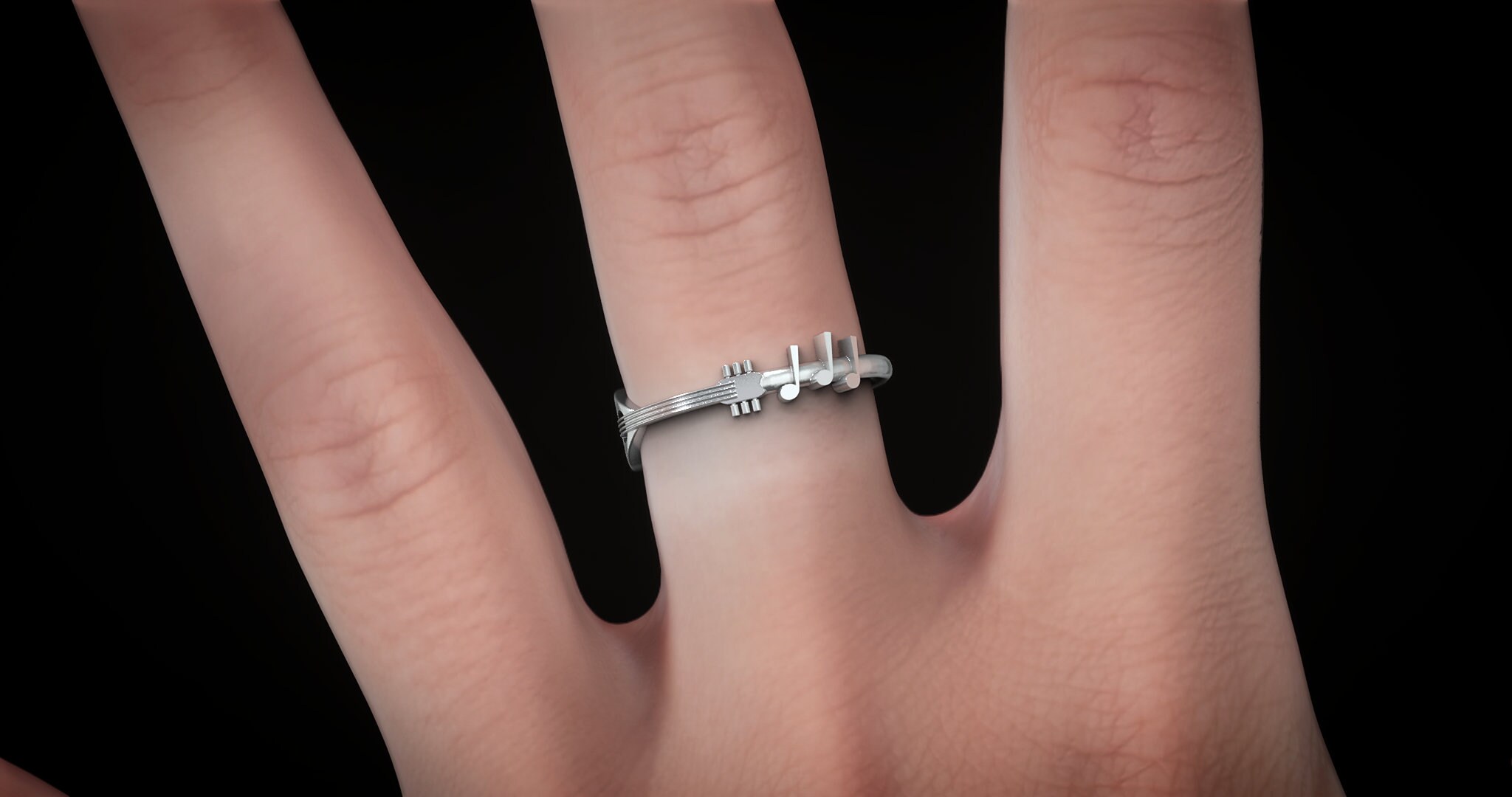 Musical Notes Ring Music Gift Ring for Dnd Birthday Dnd Jewelry Gift ...