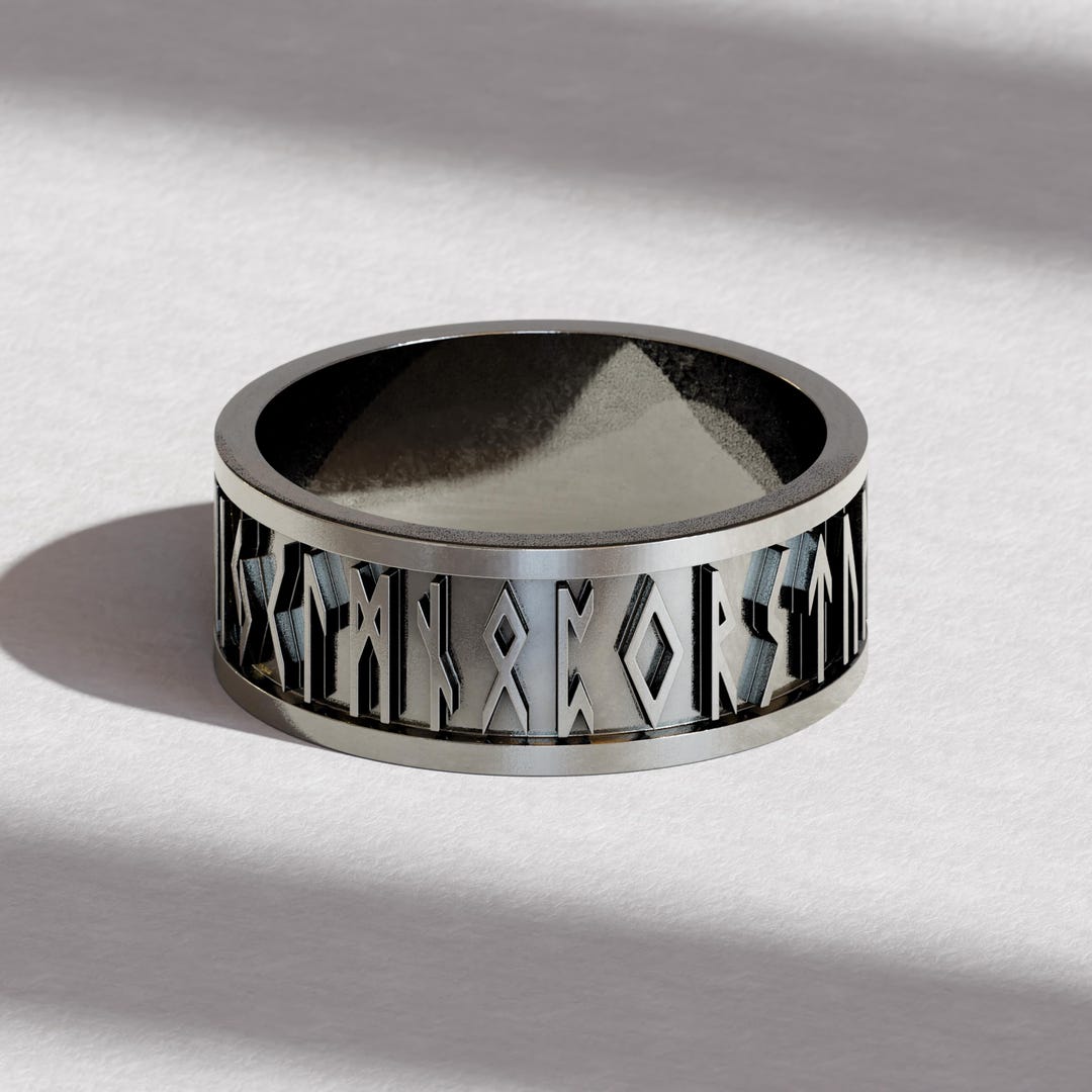 Personalized Norse Rune Ring | Viking Jewelry & Engagement Band ...