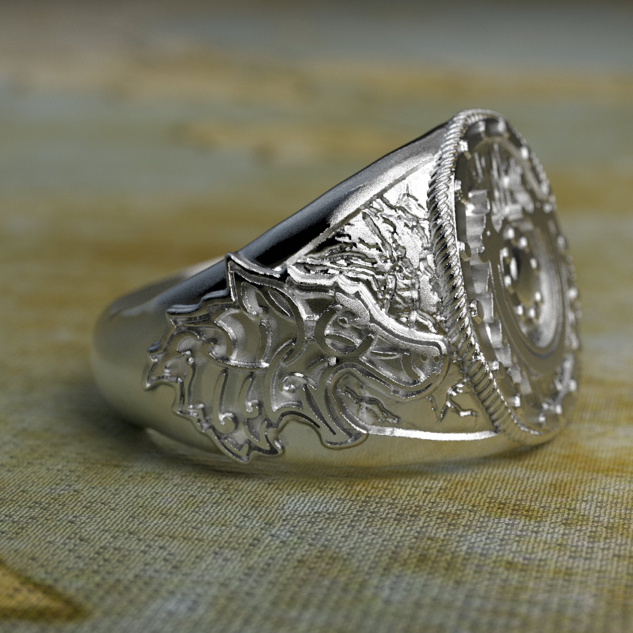 Viking Shield Norse Mythology Ring Ragnar Viking Jewelry Norse Mens ...