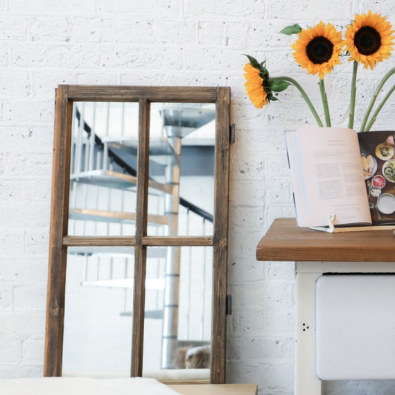 Wooden Window Frame Mirror - Etsy