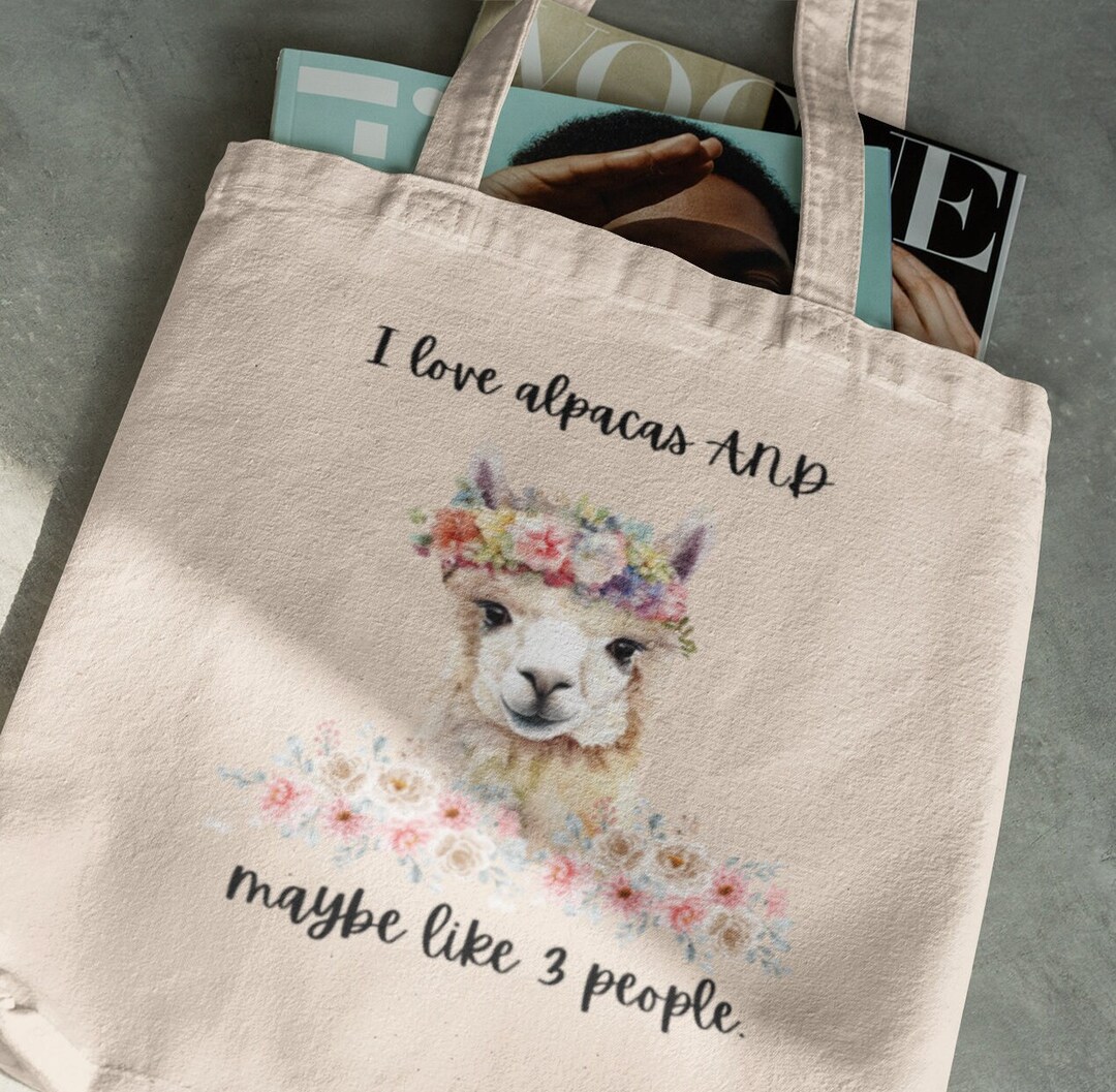 Alpaca Tote Bag, Alpaca Lover Tote Bag, Meme Tote Bag, Alpaca Lover Bag ...
