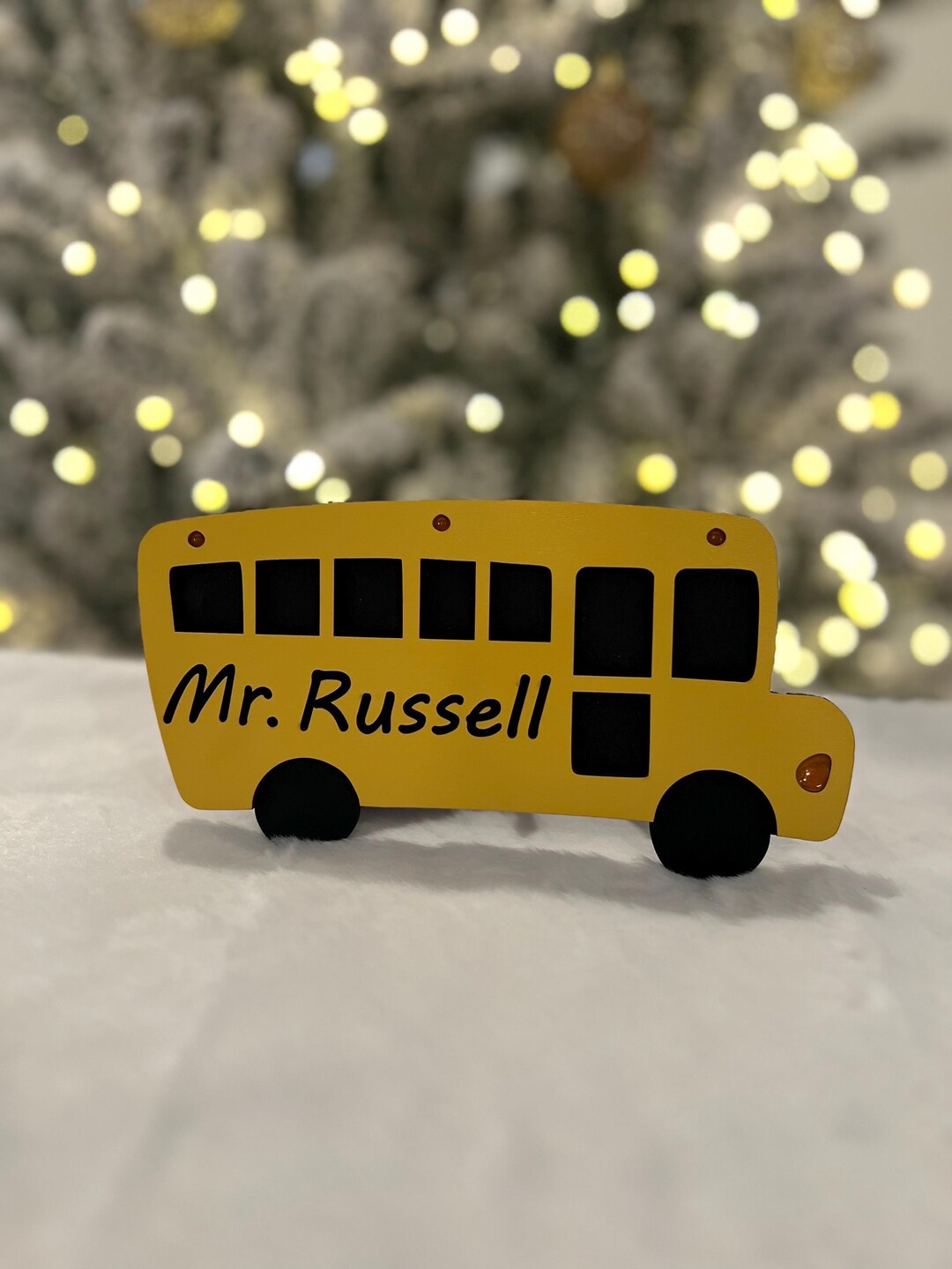 Magnetic Personalized Engraved School Bus, Magnetic Bus, Customizable ...