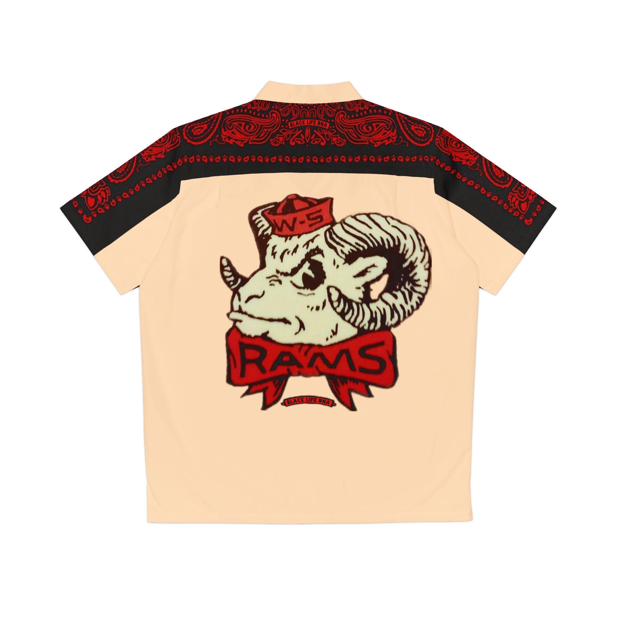 WSSU Old School RAM cream Button up Shirt - Etsy