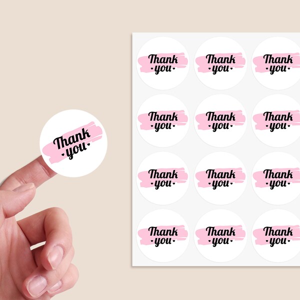 Cute Thankyou Stickers - Etsy