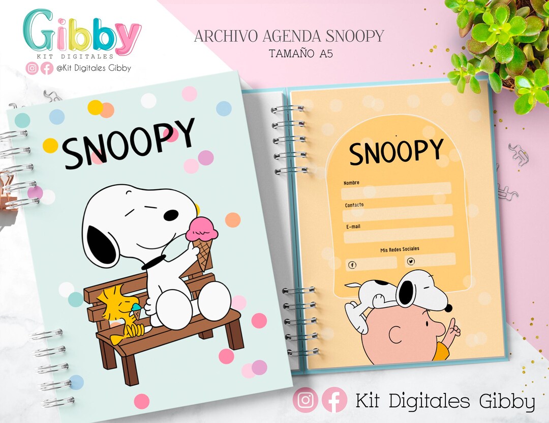Beautiful Digital File 2025 Snoopy Read Description A5 Size Snoopy ...