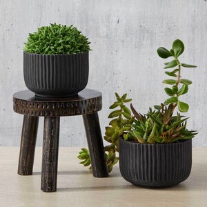 Hand Carved Mango Wood Plant Stand From India - Etsy